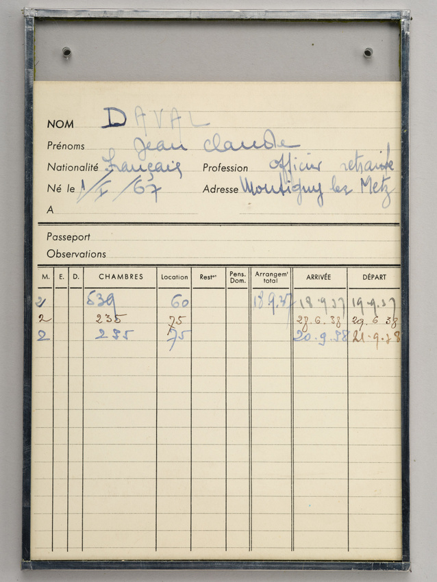Fiche client Jean Claude Daval - Sophie Calle | Musée d'Orsay