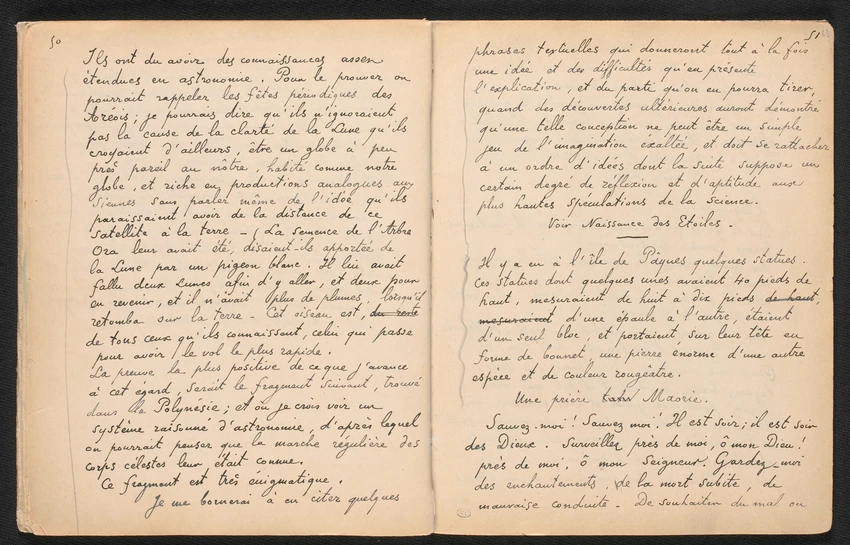 Texte manuscrit en langue française - Paul Gauguin | Musée d'Orsay