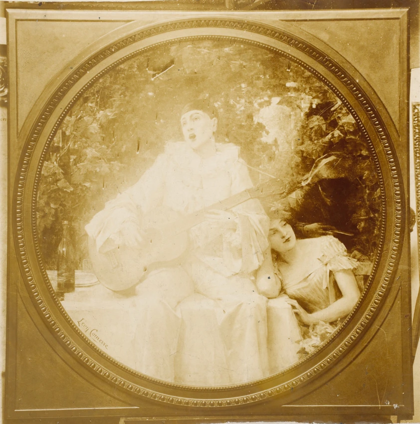 Portrait de Pierrot et d'une jeune femme, par Léon Comerre - Anonyme ...
