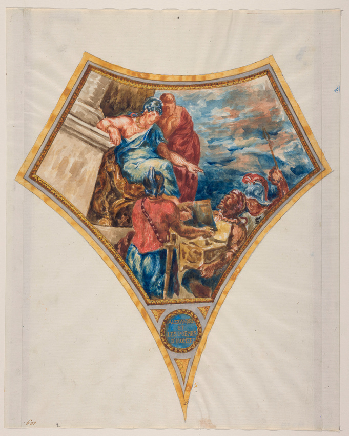 Alexandre faisant enfermer les poèmes d'Homère dans le coffre de Darius ...