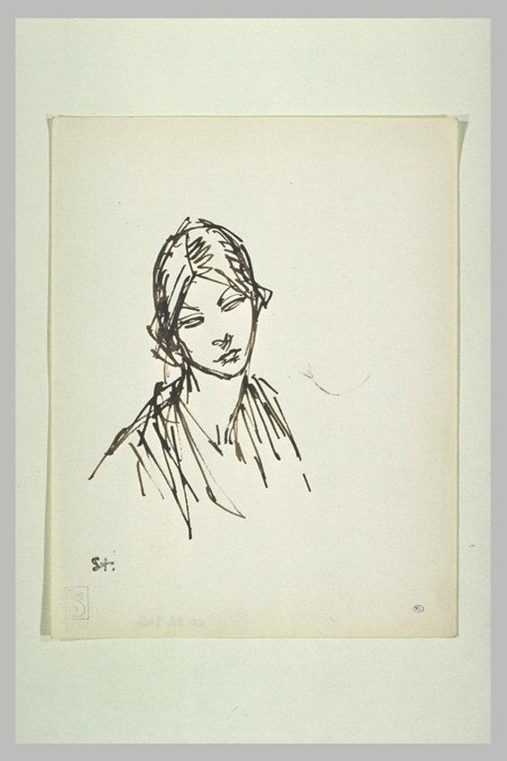 Femme vue en buste, de face - Théophile Alexandre Steinlen | Musée d'Orsay