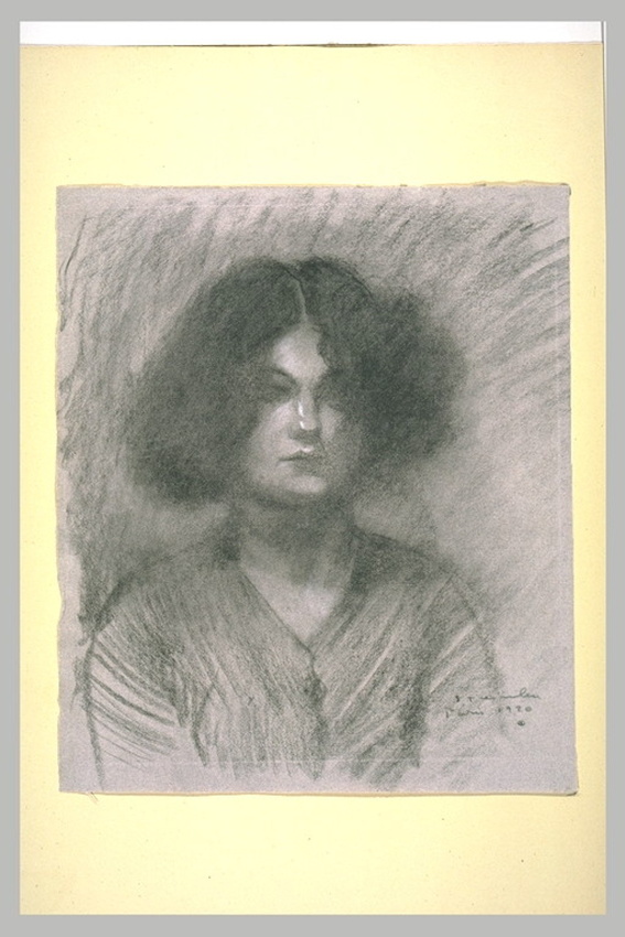 Femme vue en buste de face - Théophile Alexandre Steinlen | Musée d'Orsay
