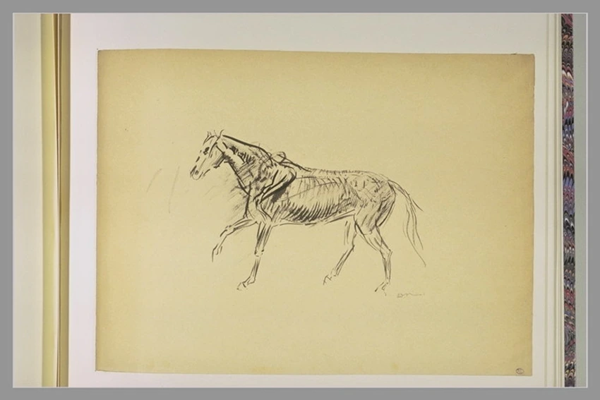Cheval de profil à gauche - Odilon Redon | Musée d'Orsay