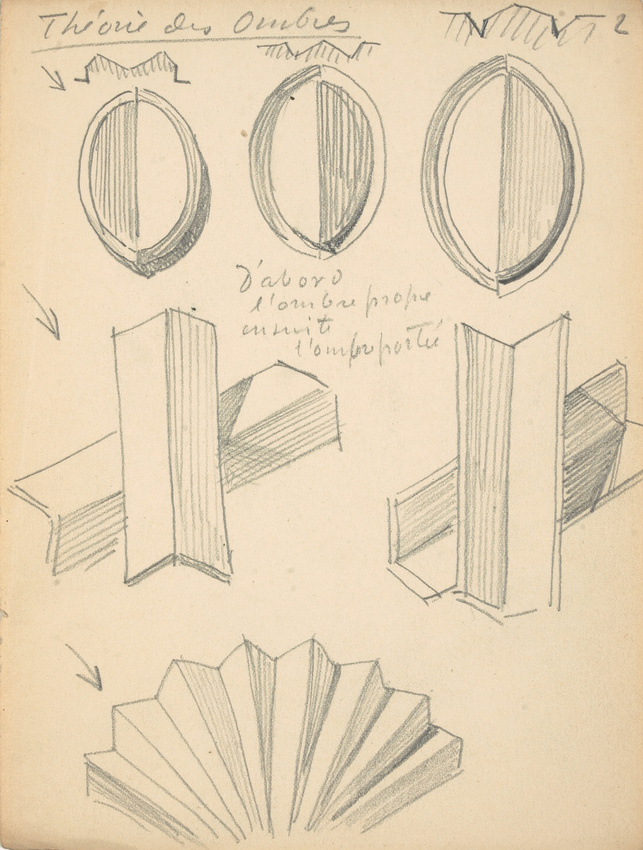 Formes géométriques ovales, angulaires et en éventail avec leur ombre ...