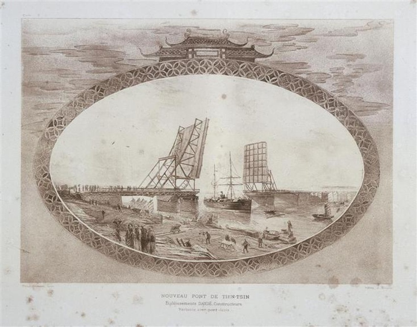 Nouveau pont de Tien-Tsin. Variante avec pont-levis - Raoul Brandon ...