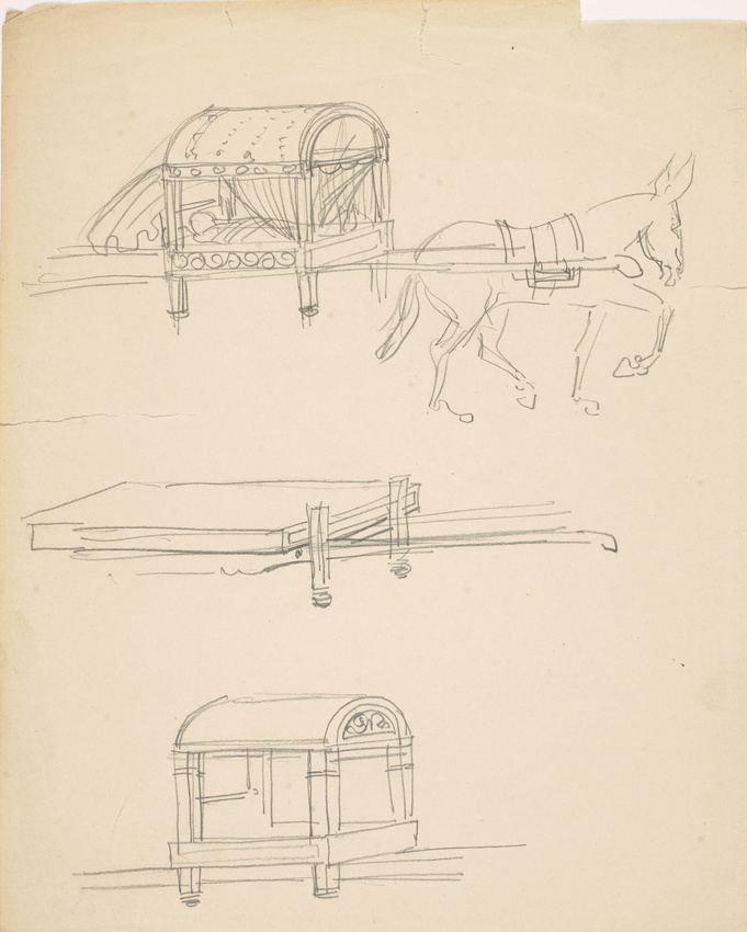 Etude de palanquins - Eugène Grasset | Musée d'Orsay