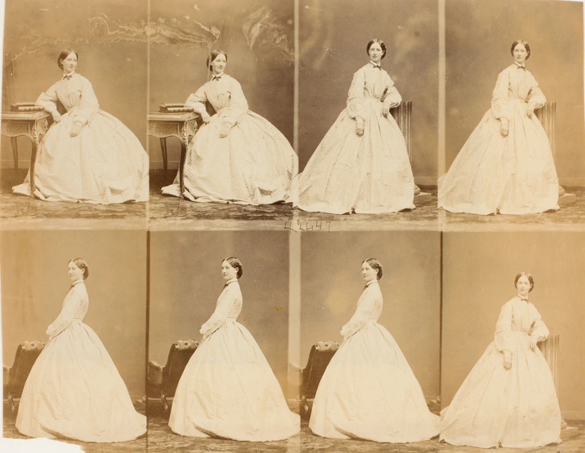 Mme. Allen Bott en huit poses en pied - André Adolphe Eugène Disdéri ...