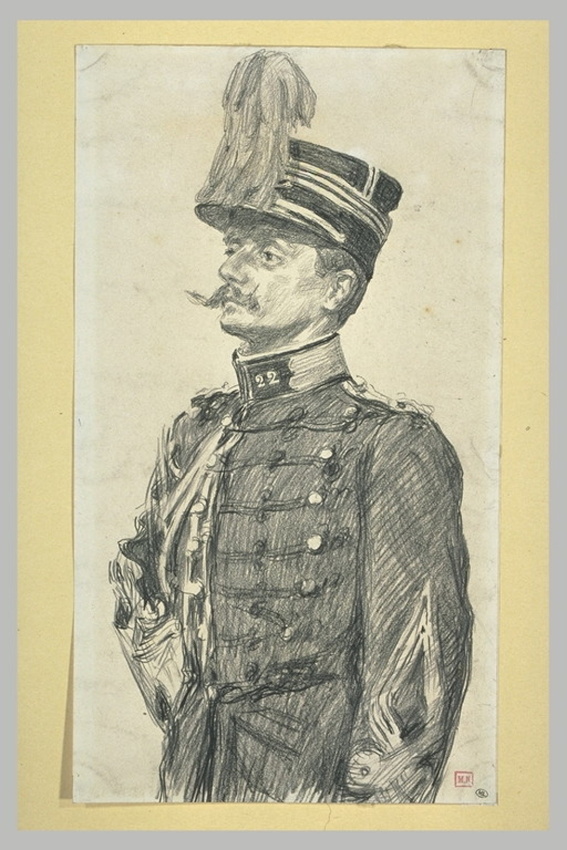 Portrait du capitaine Poilloue Saint Mars, tourné vers la gauche - Paul ...