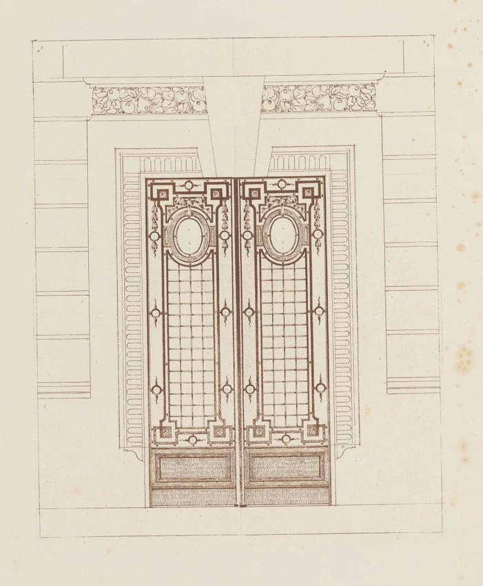Projet de porte en fer forgé - Edgar Brandt | Musée d'Orsay