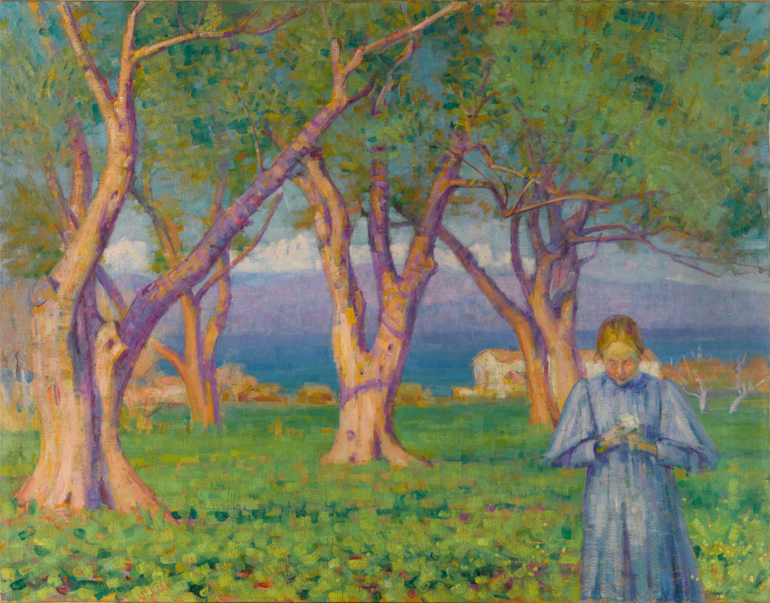 Jeanne Russell à sept ans sous les oliviers à Antibes - John Russell ...