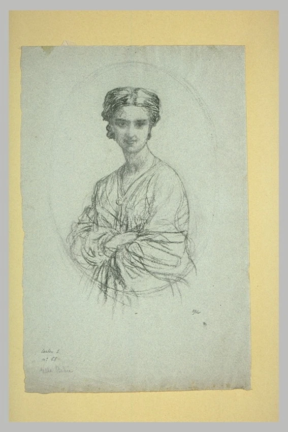 Etude pour le portrait de mademoiselle Béhic - Ernest Hébert | Musée d ...