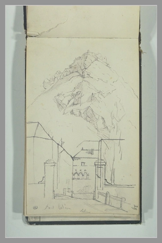 Piton rocheux ; intérieur du Fort Belin à Salins - Gustave Courbet ...