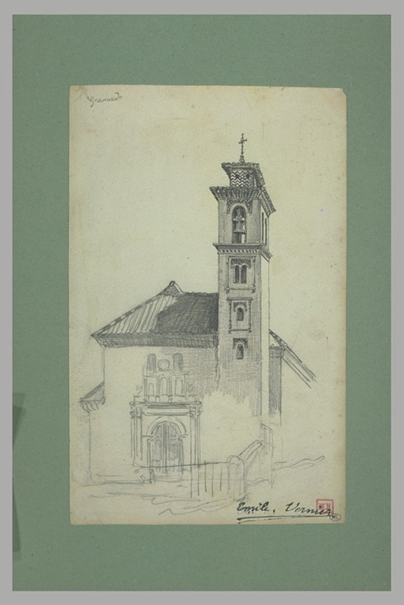 Façade d'église à Grenade - Emile-Louis Vernier | Musée d'Orsay