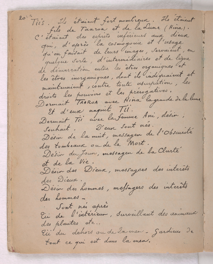 Texte manuscrit en langue française - Paul Gauguin | Musée d'Orsay