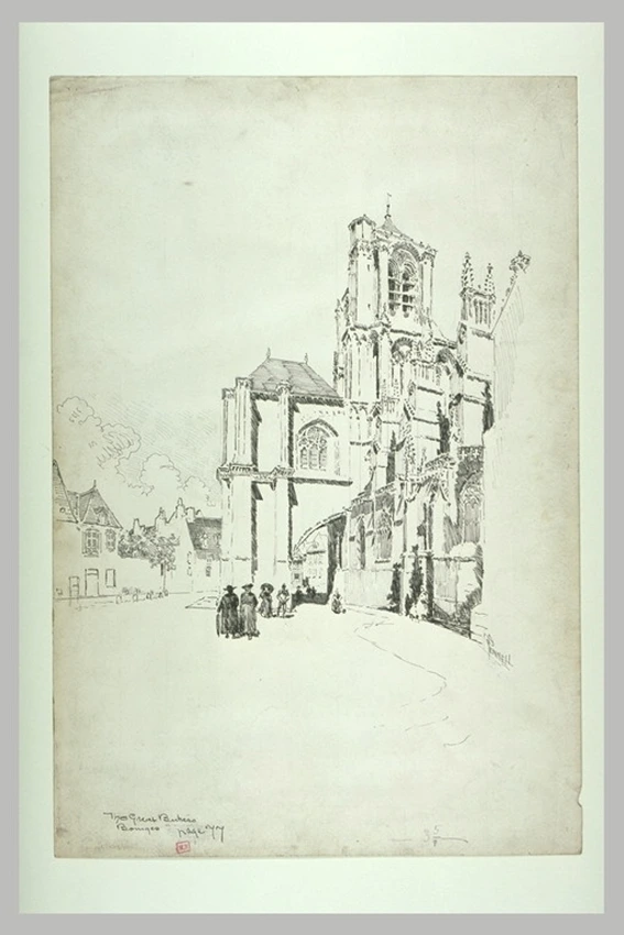 La cathédrale de Bourges : le pilier butant - Joseph Pennell | Musée d ...