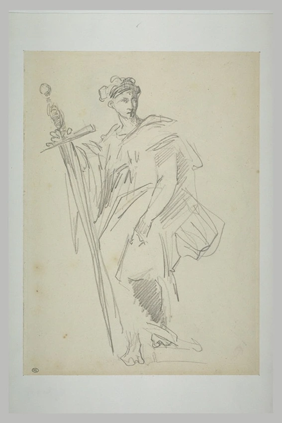 Figure debout, drapée, tenant un immense glaive - Edouard Manet | Musée ...