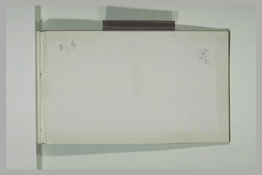 Trois traits griffonnés ; annotation manuscrite ; trait - Emile René ...