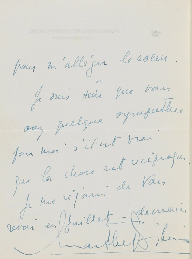 Correspondance manuscrite : Marthe Bibesco à Paul Guillaume - Marthe ...