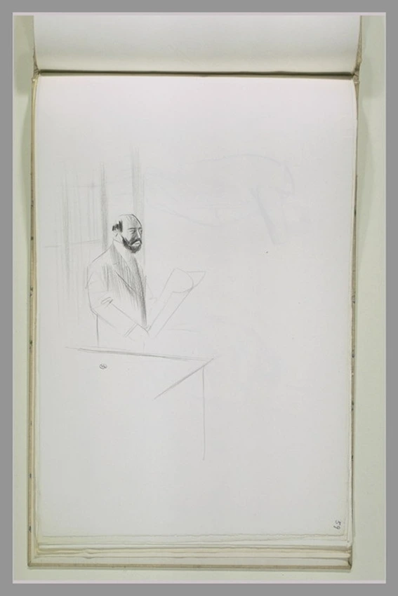 Homme debout, tenant un feuillet - Jean-Louis Forain | Musée d'Orsay
