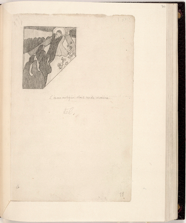 Dessin pour l'illustration de Sagesse de Verlaine : L'ame antique était ...