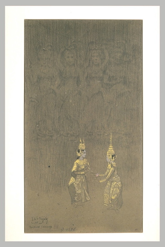Danseuses siamoise à Bangkok - Joseph de La Nézière | Musée d'Orsay