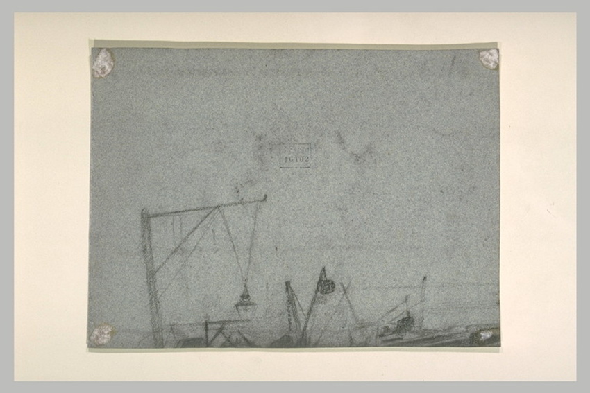 Lampadaires, et toits de maisons - Emile-Louis Vernier | Musée d'Orsay