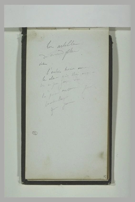 Annotations manuscrites - Alphonse de Neuville | Musée d'Orsay