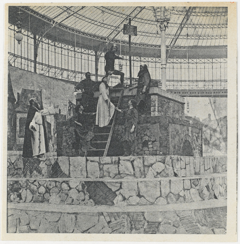 Hippodrome de l'Alma, Pantomime Jeanne d'Arc, Jeanne montant au bûcher ...