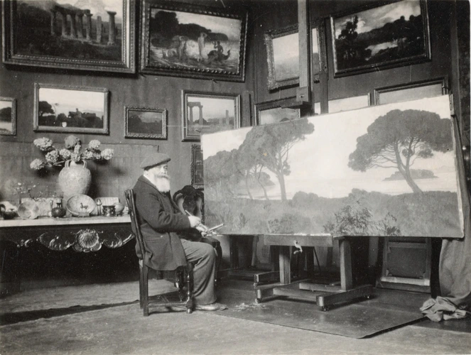 Portrait d'un peintre dans son atelier (René Ménard) - Anonyme | Musée ...