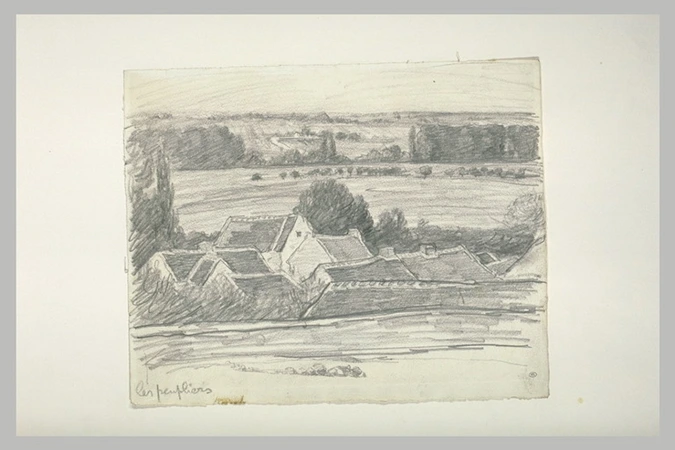Toits d'un village, dans la campagne - Théophile Alexandre Steinlen | Musée d'Orsay