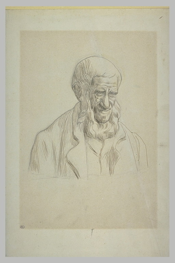 Etude pour le buste d'un vieillard barbu - Lucien Schnegg | Musée d'Orsay