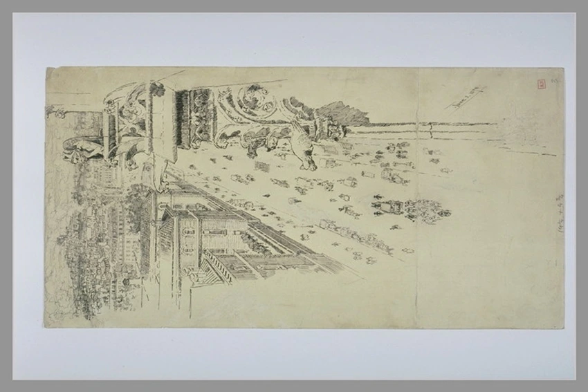 Paris, cathédrale Notre-Dame : le stryge, vampire, sur la façade ...