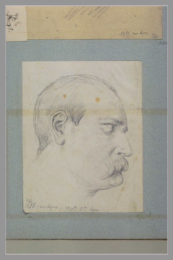Portrait d'homme, vu de profil - Charles Meissonier | Musée d'Orsay