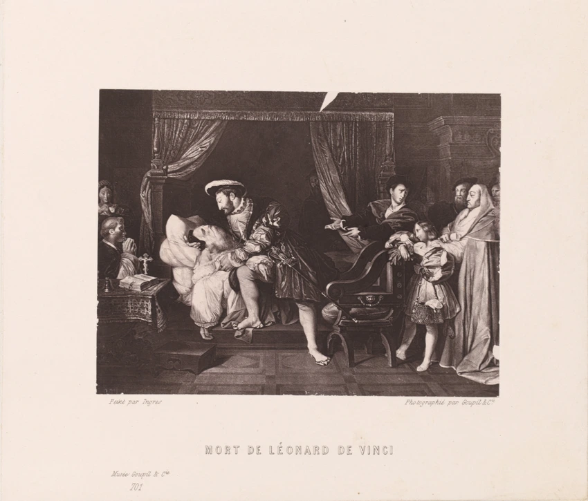 "Mort de Léonard de Vinci" d'après Jean Auguste Dominique Ingres ...