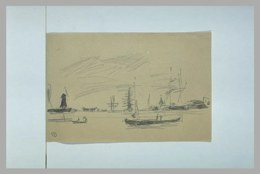 Bateaux sur une rade - Eugène Boudin | Musée d'Orsay