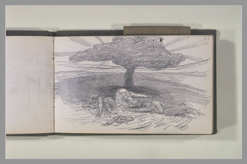 Trois figures allongées au pied d'un arbre - Odilon Redon | Musée d'Orsay