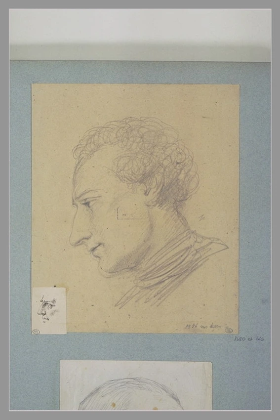 Portrait d'homme, vu de profil - Charles Meissonier | Musée d'Orsay