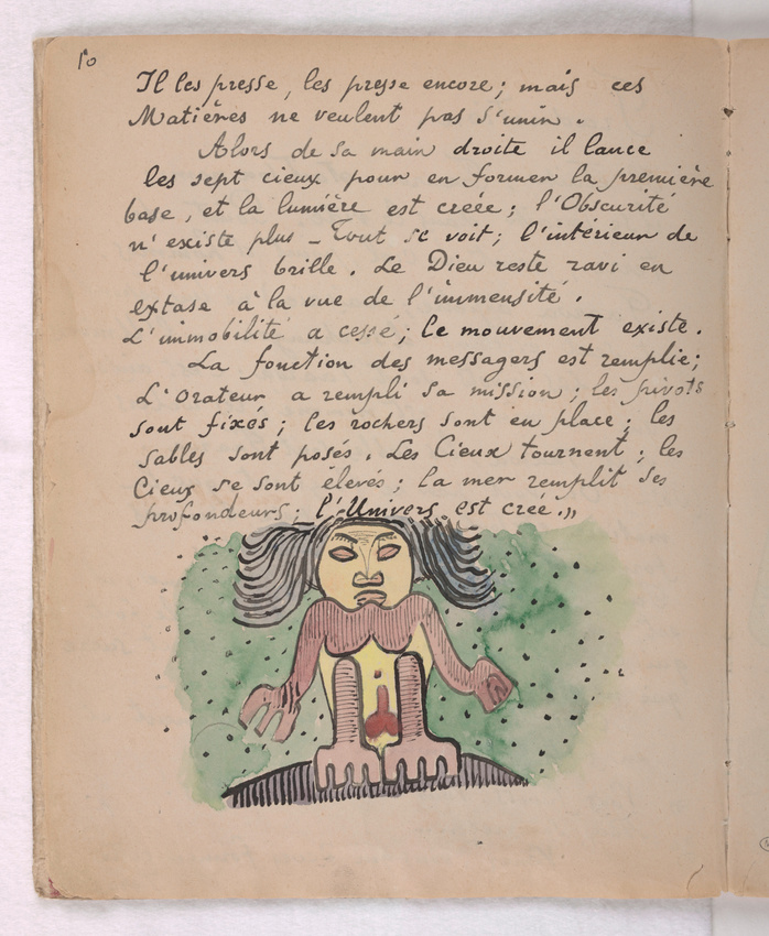 Texte manuscrit en langue française et illustration mahorie - Paul ...