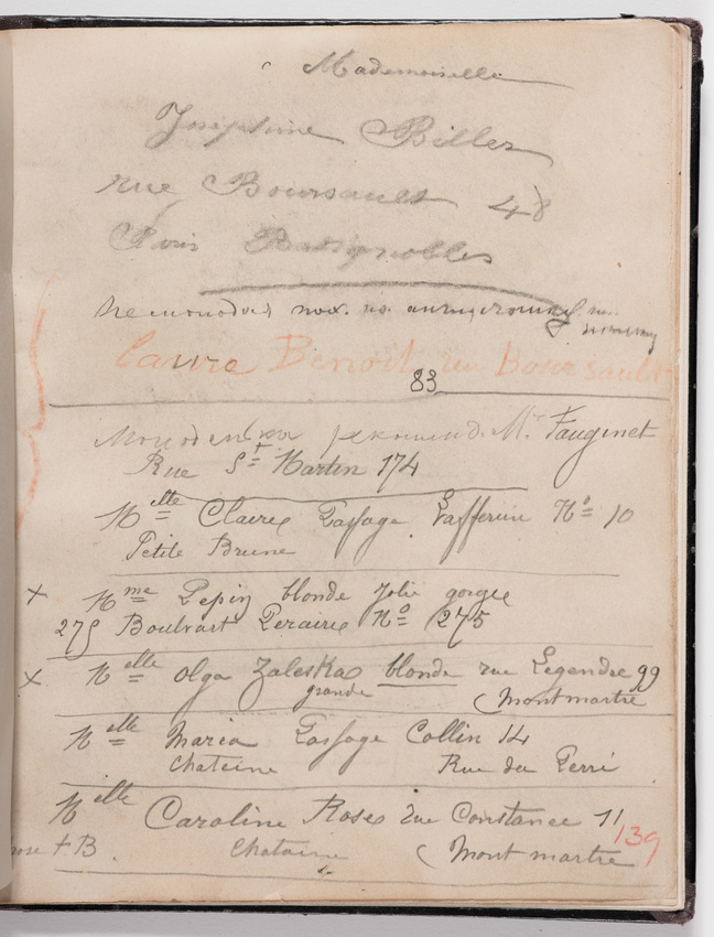 Notations manuscrites relatives aux modèles de Repine, en français et ...