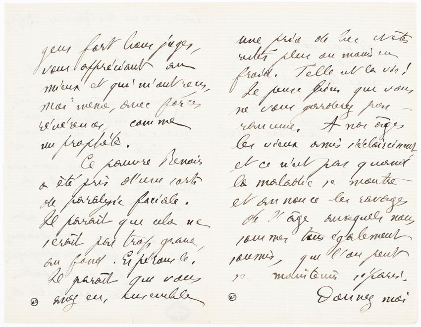 Lettre autographe signée de Théodore Duret à Claude Monet - Théodore ...