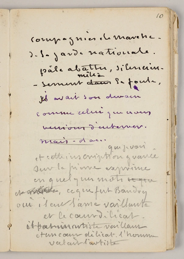 Annotations manuscrites : discours prononcé en l'honneur de Baudry ...
