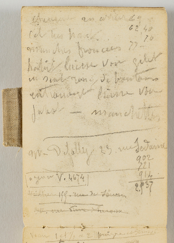 Notes manuscrites dont adresses et chiffres - Aimé Jules Dalou | Musée ...