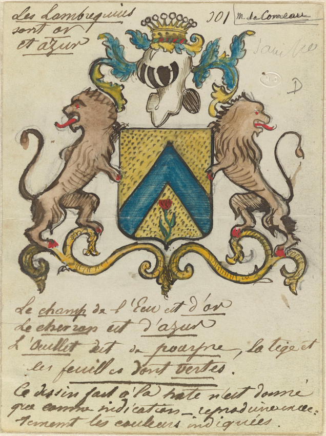 Blason aux armes de Monsieur de Comeau - Emile Gallé | Musée d'Orsay