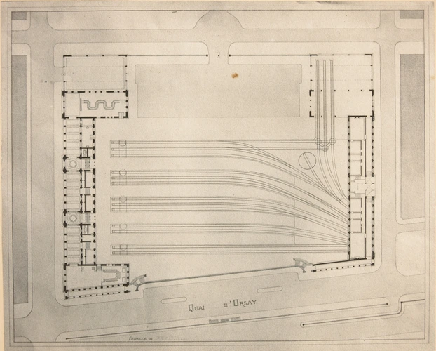 Plan de la gare des Invalides - Anonyme | Musée d'Orsay