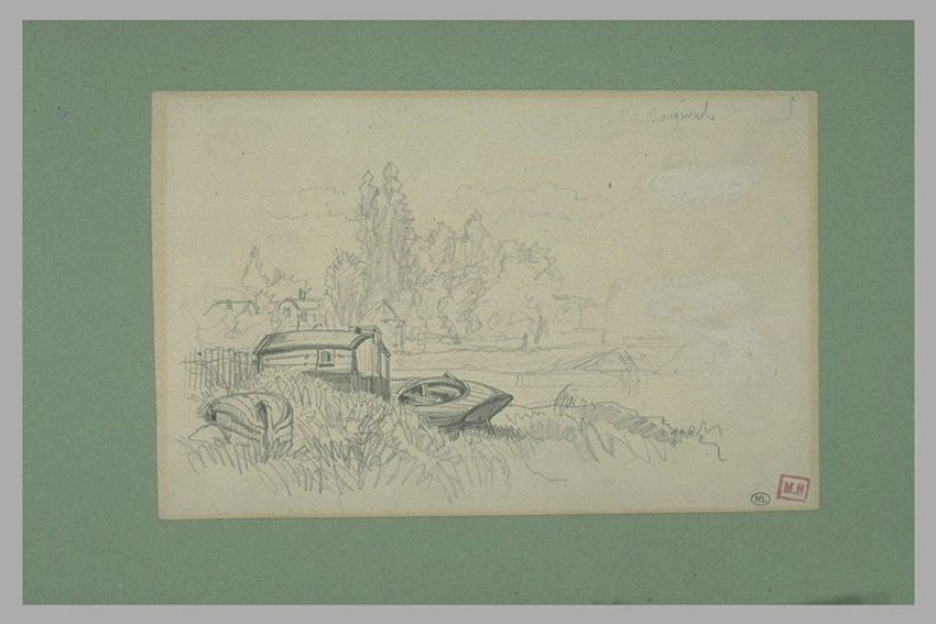 Un bord de rivière à Bougival - Emile-Louis Vernier | Musée d'Orsay