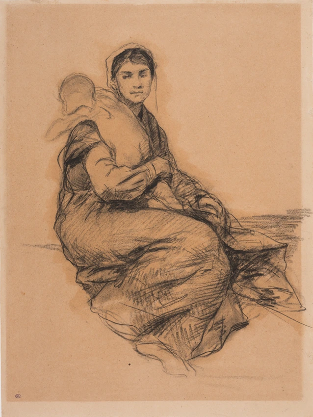 Jeune femme portant un enfant - Virginie Demont-Breton | Musée d'Orsay Jeune femme portant un enfant - Virginie Demont-Breton | Musée d'Orsay