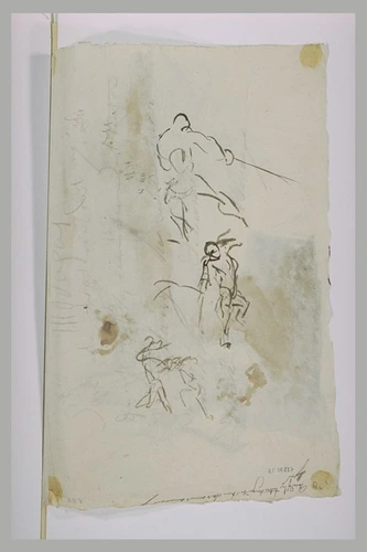 Croquis de deux hommes armés d'une épée - Mariano Fortuny y Marsal ... Croquis de deux hommes armés d'une épée - Mariano Fortuny y Marsal ...