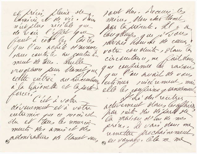 Lettre autographe signée de Théodore Duret à Claude Monet - Théodore ...