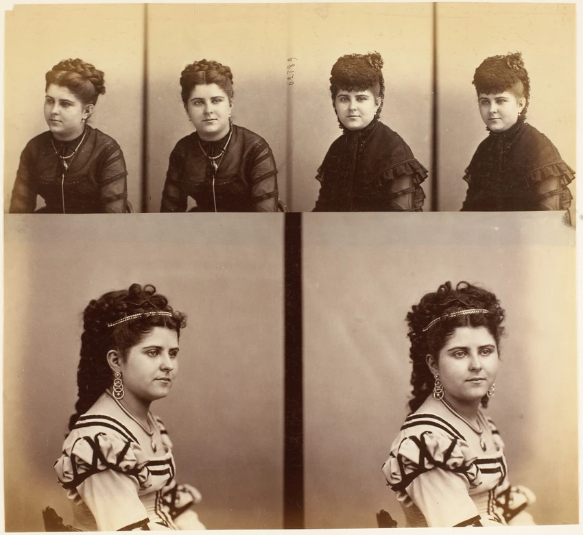 Mme Ducrey assise, en six poses - André Adolphe Eugène Disdéri | Musée ...