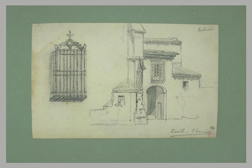Façade de maison ; grille - Emile-Louis Vernier | Musée d'Orsay